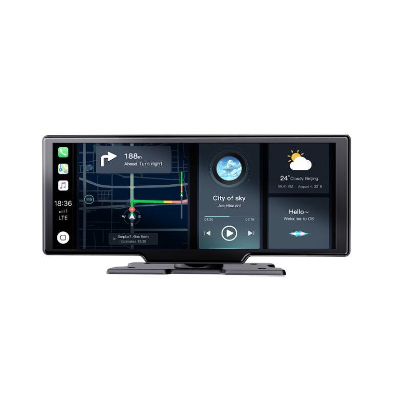 10” Portable CarPlay & Android Auto Touchscreen Unit with 4K Dashcam ...